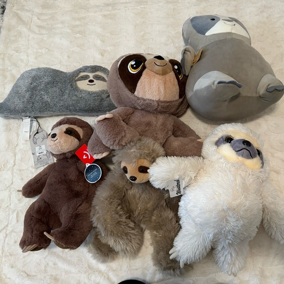 Toys | Set Of 6 Stuffed Sloths | Poshmark
